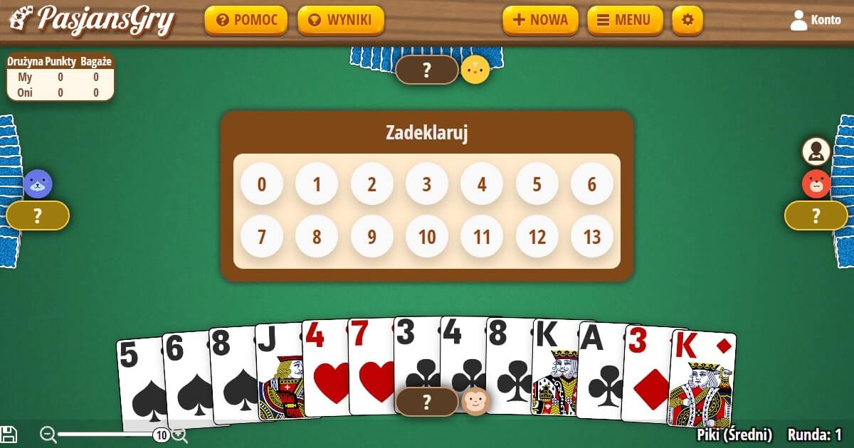 Zagraj w Piki - Pasjansgry.pl